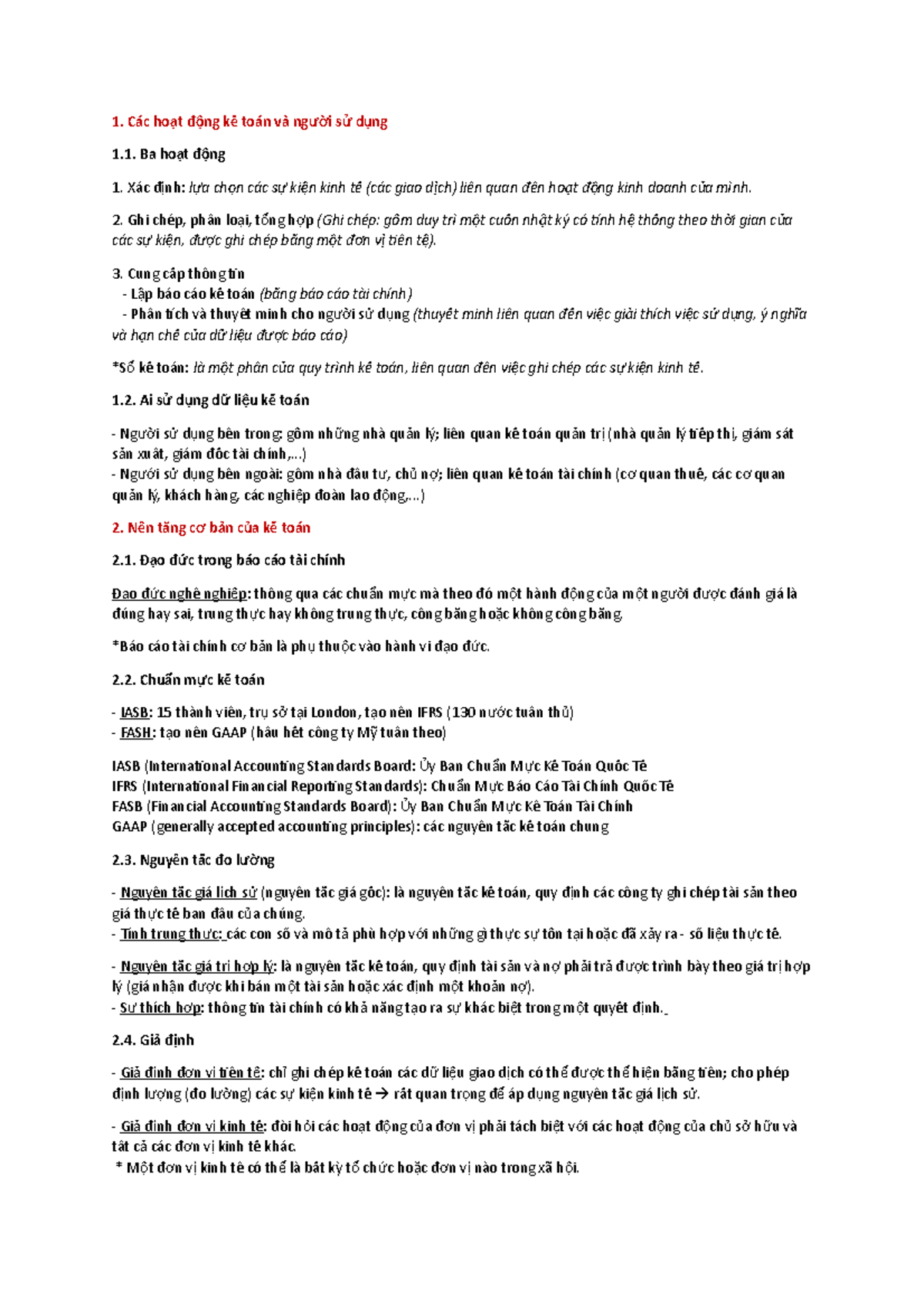 NLKT1 - LT NLKT Chương 1 - Các ho t đ ng kếế toán và ngạ ộ ười s ử d ngụ Ba ho t đ ngạ ộ Xác đ ...