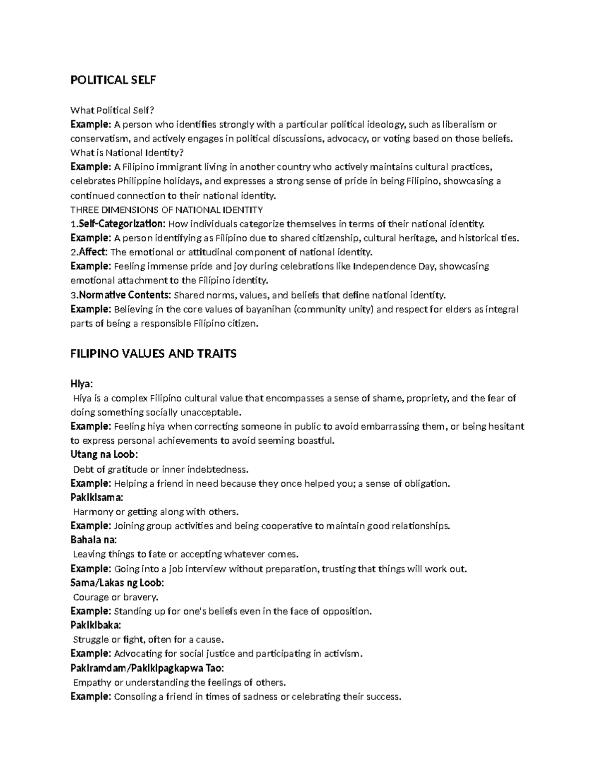 Uts-report - Understanding the self - POLITICAL SELF What Political ...