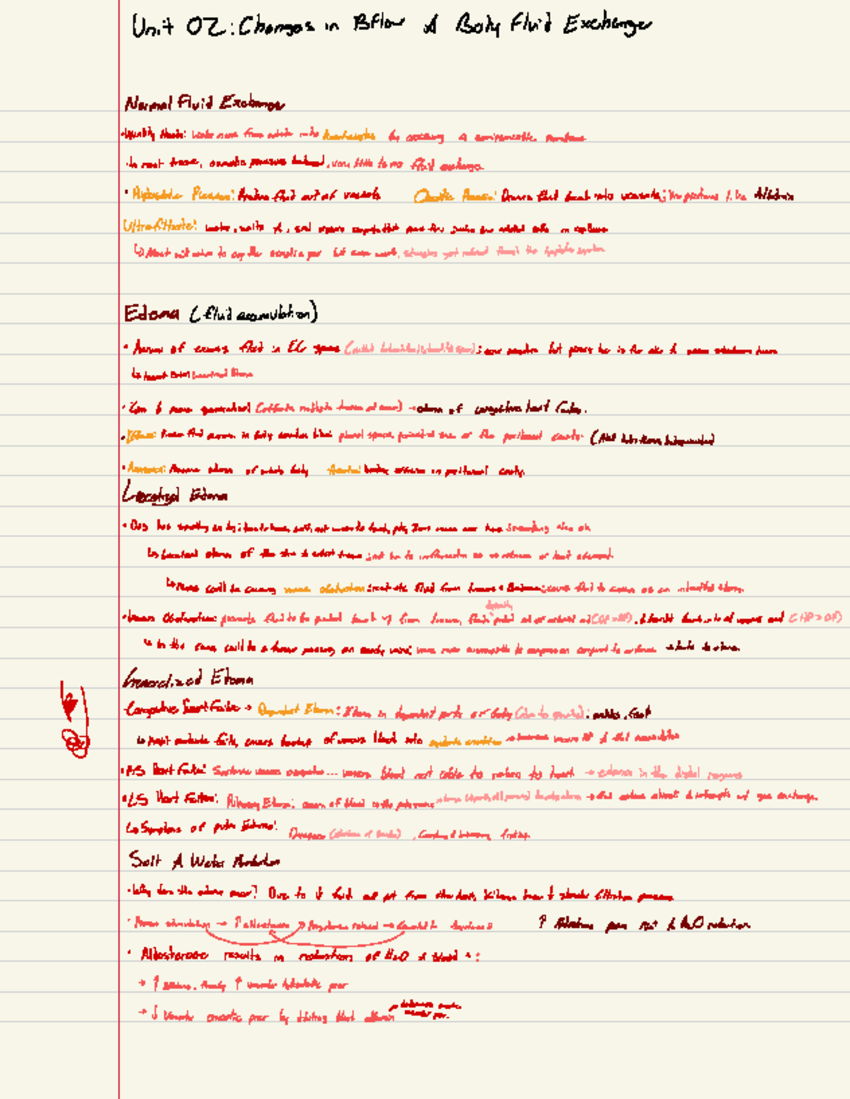 Unit 02 - Changes in Blood Flow and Body Fluid Exchange - Unit 02 ...