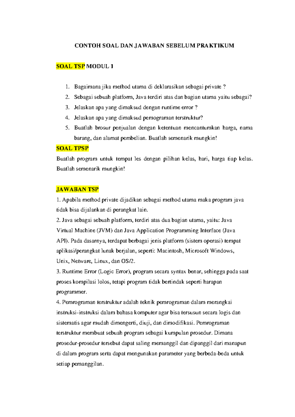 TYPE, Operator, and Expression LPK5 - CONTOH SOAL DAN JAWABAN SEBELUM ...