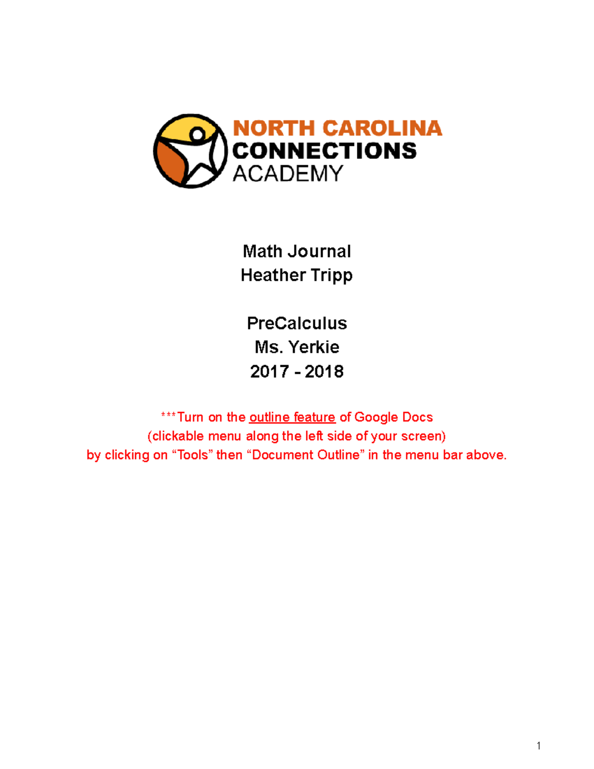 PC - Tripp H - Yerkie (2017 - 2018 ) - Math Journal Heather Tripp ...