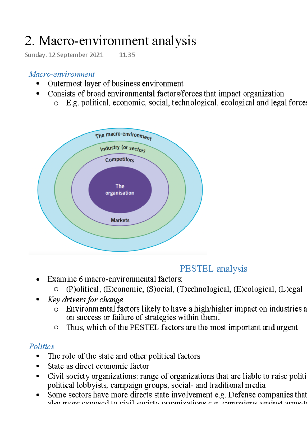 Macro-environment analysis - Ingeniørarbejde 1 - DTU - Studocu