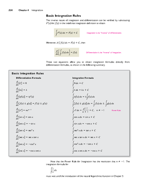 CALC 4 - CALC 4 NOTES - 266 Chapter 4 Integration The next example ...