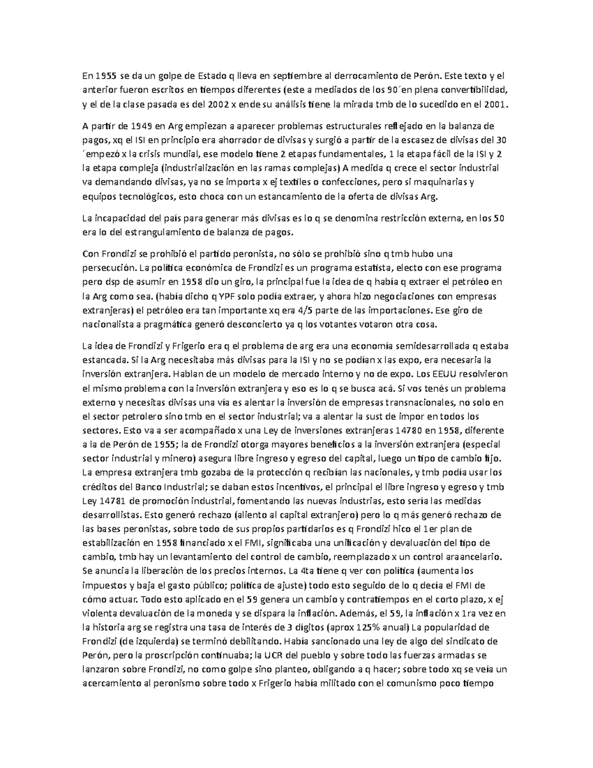Clase 04-05 - En 1955 se da un golpe de Estado q lleva en septiembre al ...