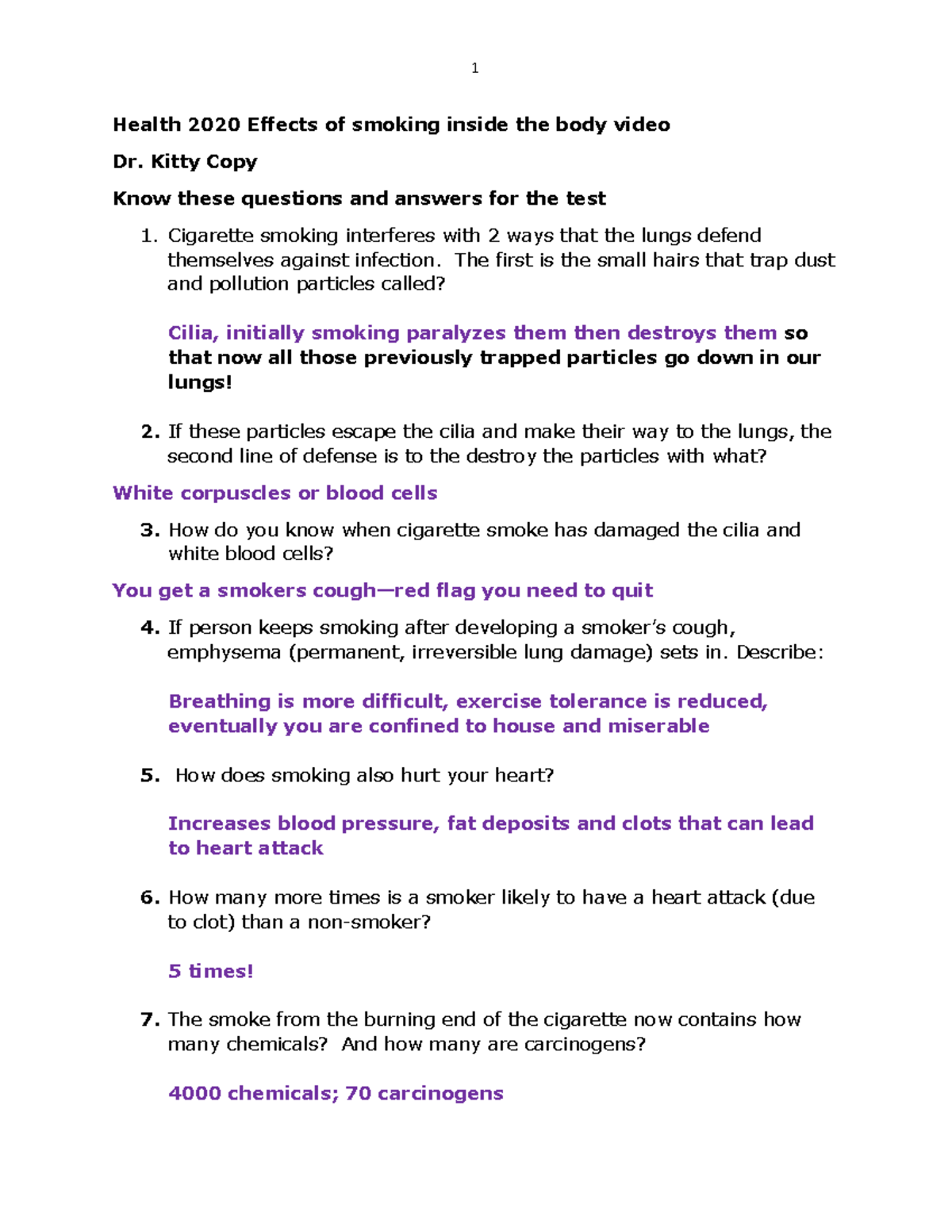 Effects of Smoking Inside the Body - Kitty Copy Know these questions ...