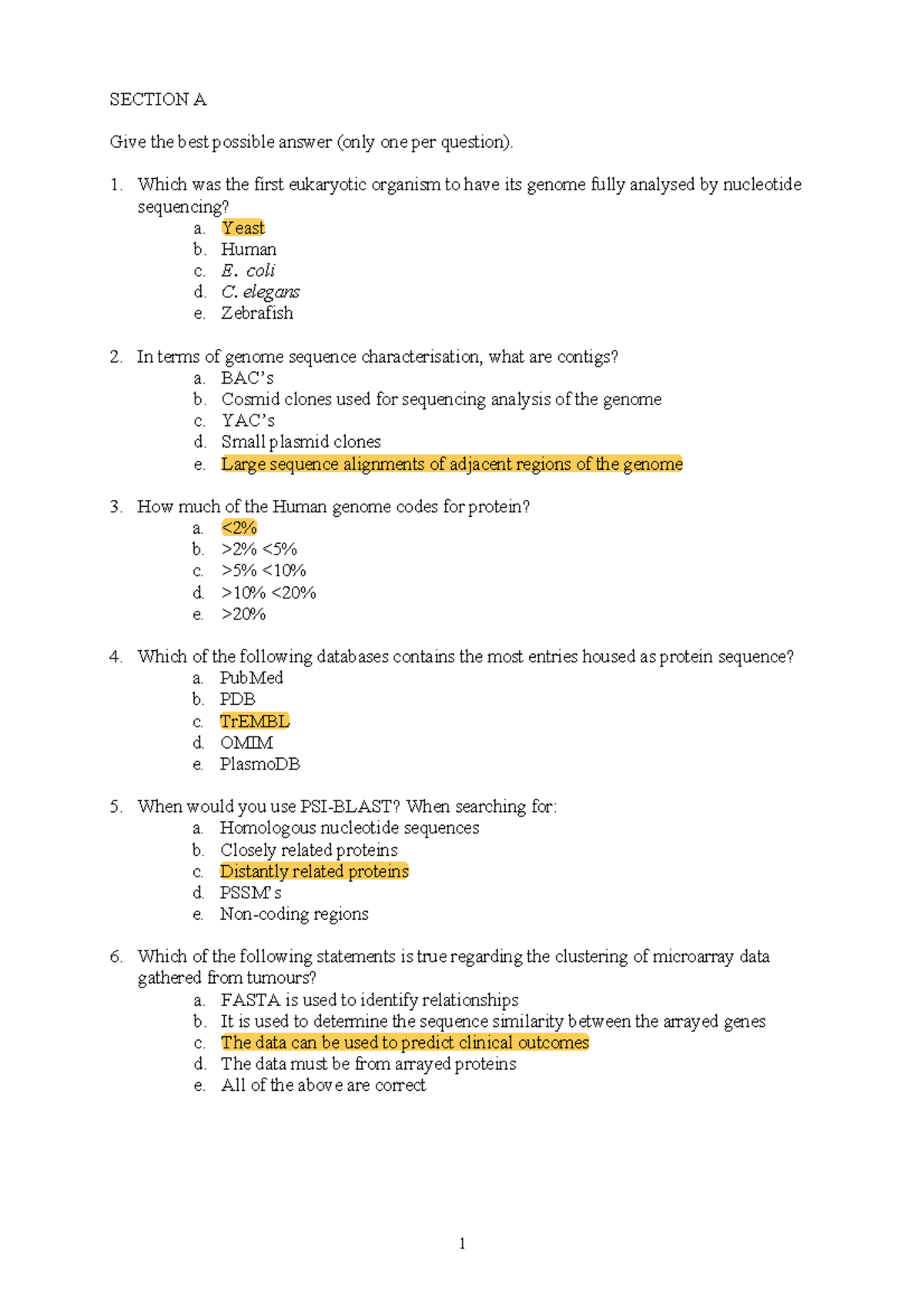 Sample Practice Exam 2020 Questions Warning Tt Undefined Function