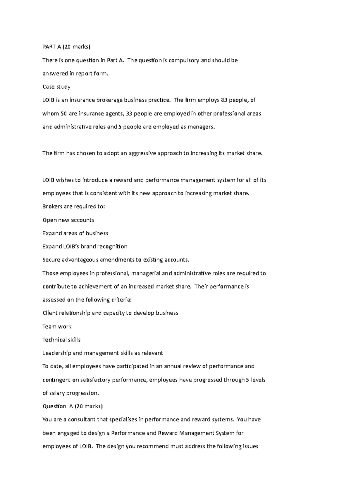 RPM exam - this is example of the exam question answer - PART A (20 ...