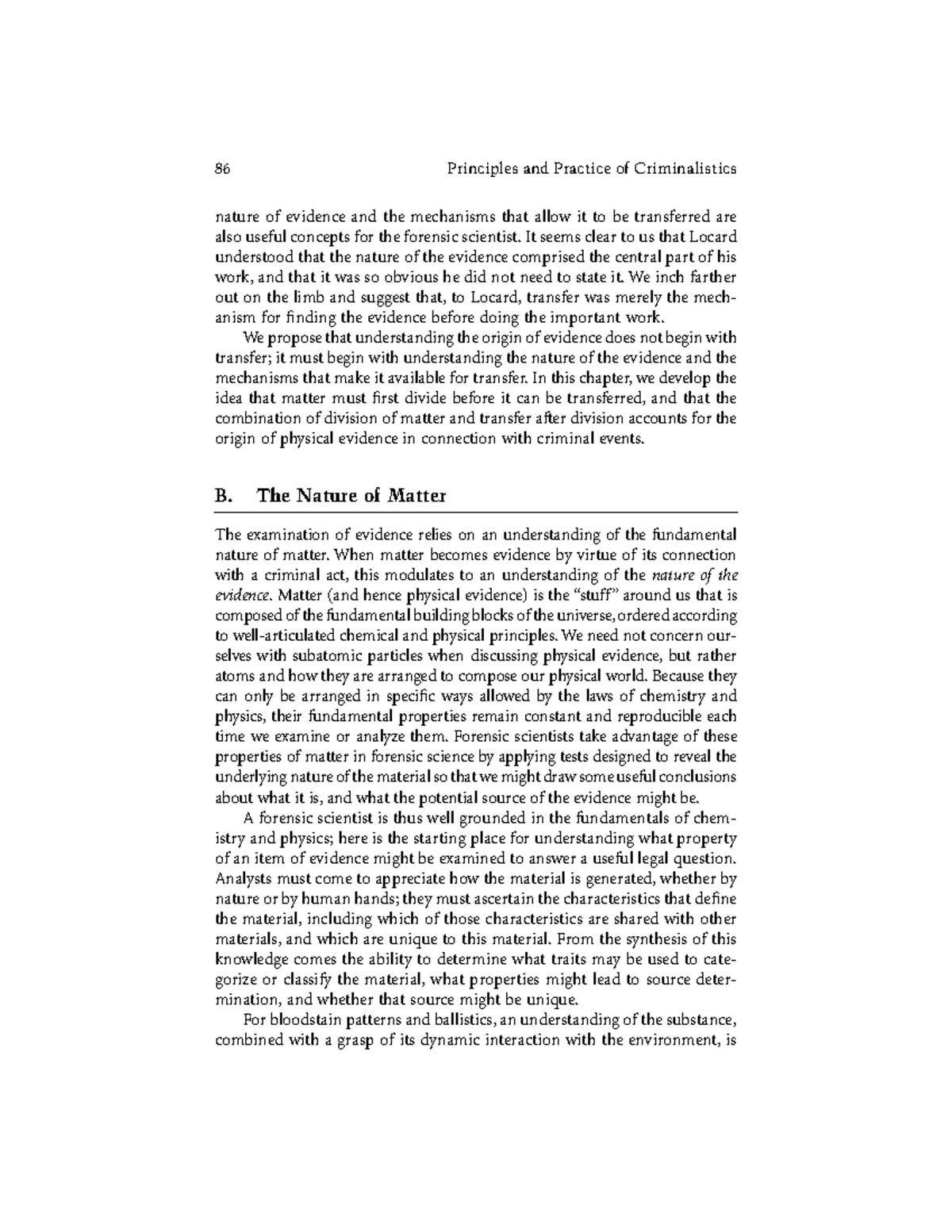 Forensic Science -56 - 86 Principles and Practice of Criminalistics ...