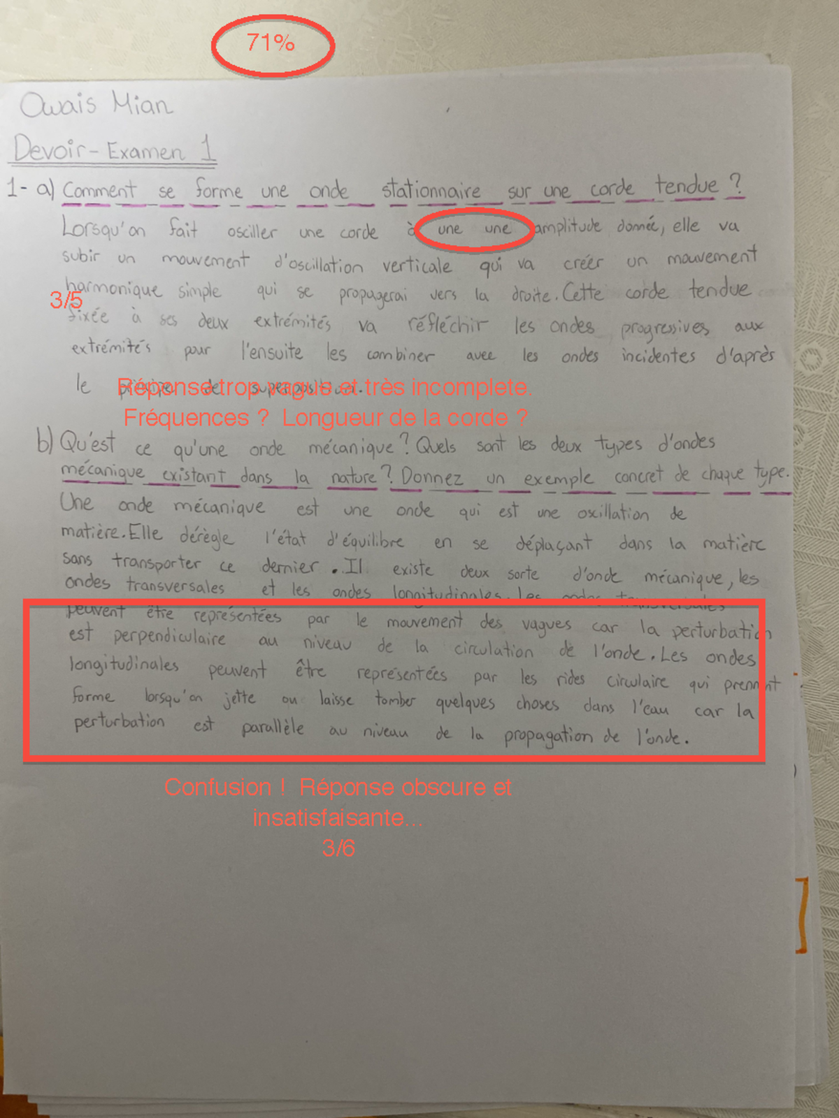 Correction Devoir-Examen 1 1843131 - PHYS 205 - Studocu