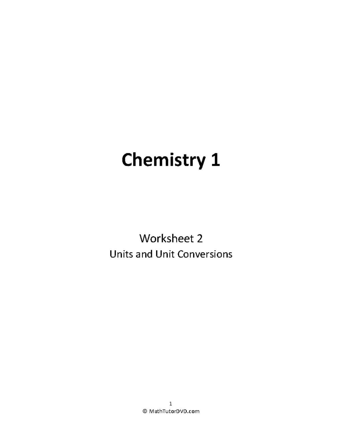Chemistry+1+Tutor+ +Vol+1+ +Worksheet+2+ +Units+and+Unit+Conversions ...