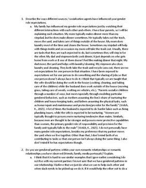 CF102 What is a family reflection - I would say that I grew up in ...