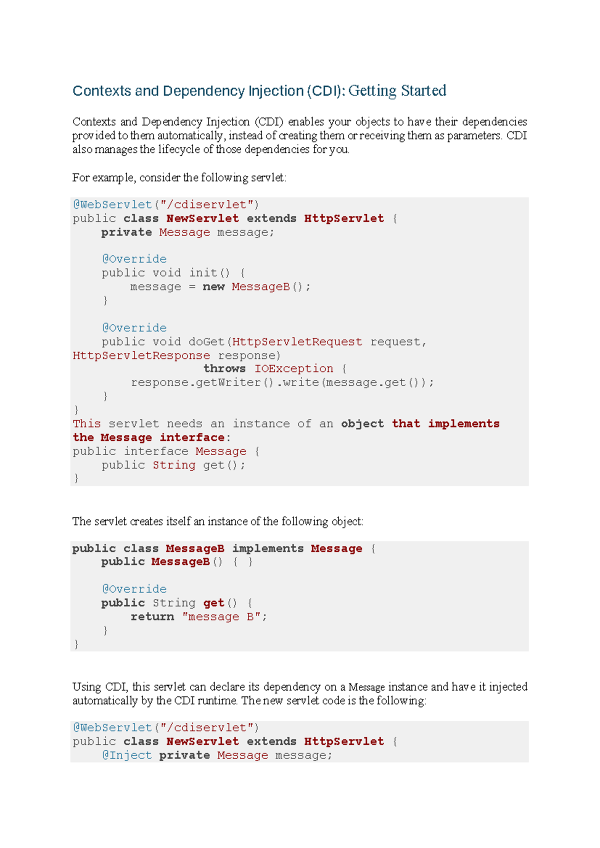 Jakarta Context Dependency Injection Further Readup 1 Contexts And