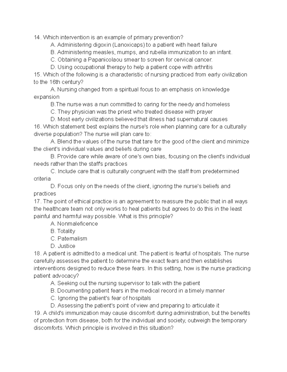 Funda test sample - Which intervention is an example of primary ...