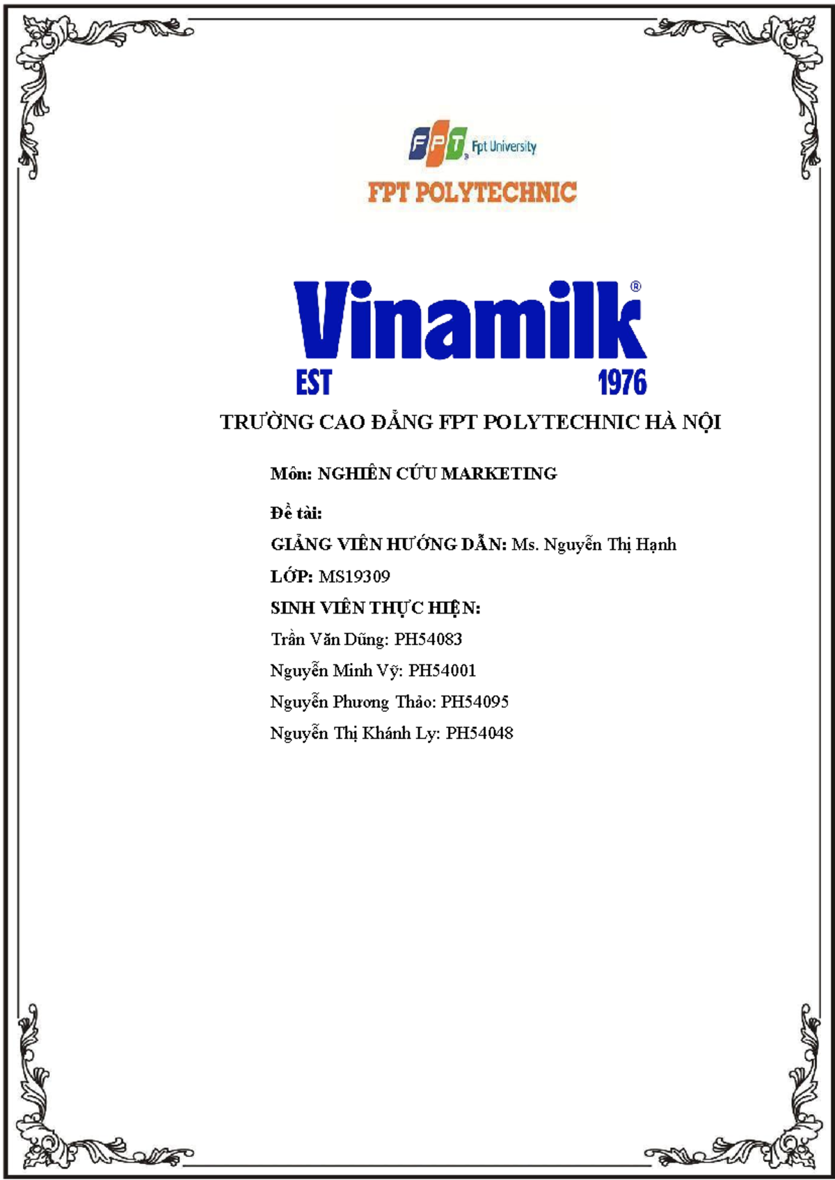 ASM nhóm 3 nghiên cứu mkt (1) - TRƯỜNG CAO ĐẲNG FPT POLYTECHNIC HÀ NỘI ...