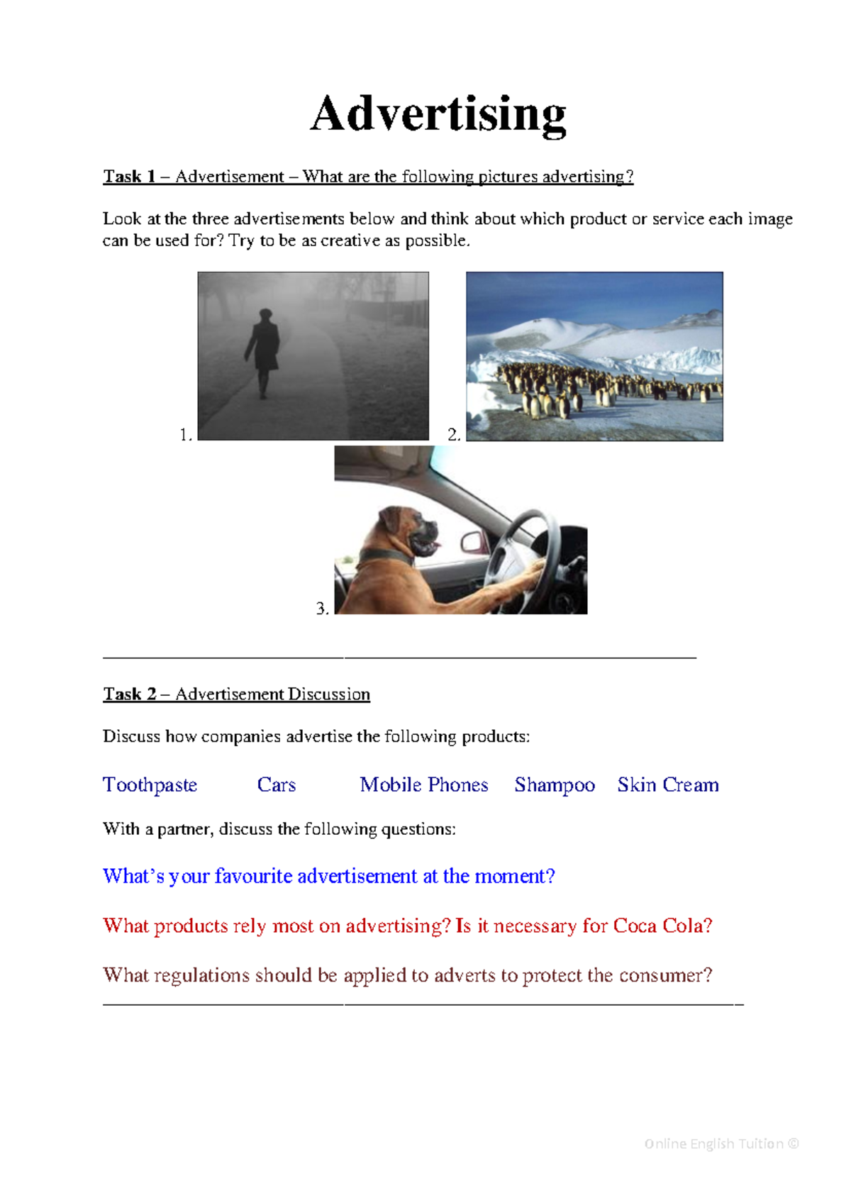 Esl right now advertising - Task 1 – Advertisement – What are the ...