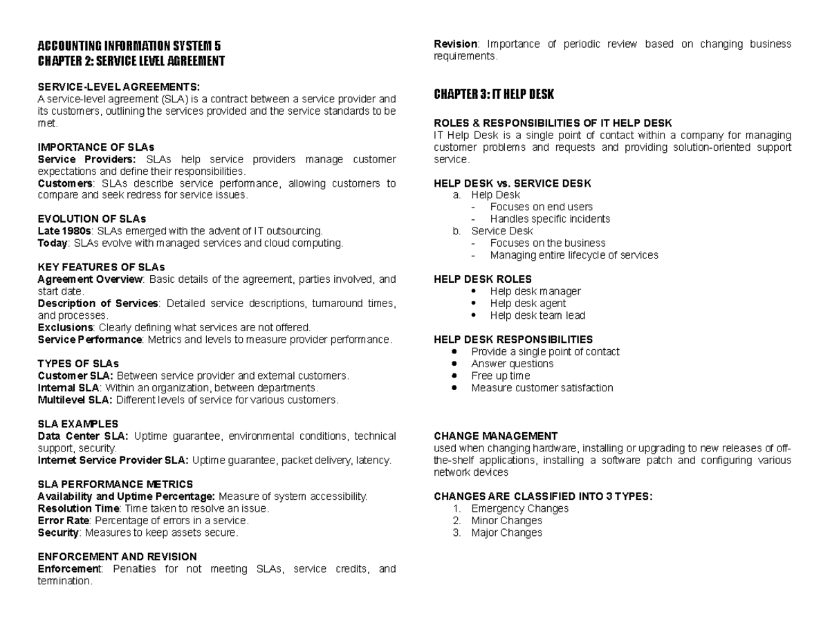 AIS5 Chapter 2&3 - Lecture notes on AIS 5 - Information Systems ...