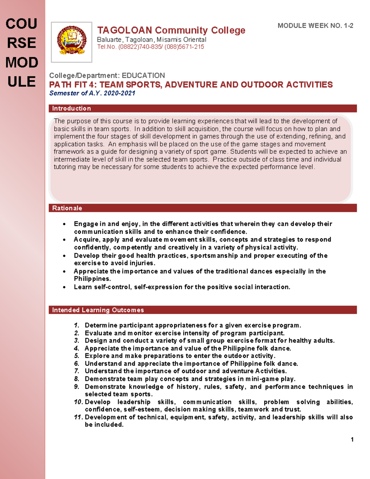 PDF document 20 - It is about physical education - RSE MOD ULE College ...