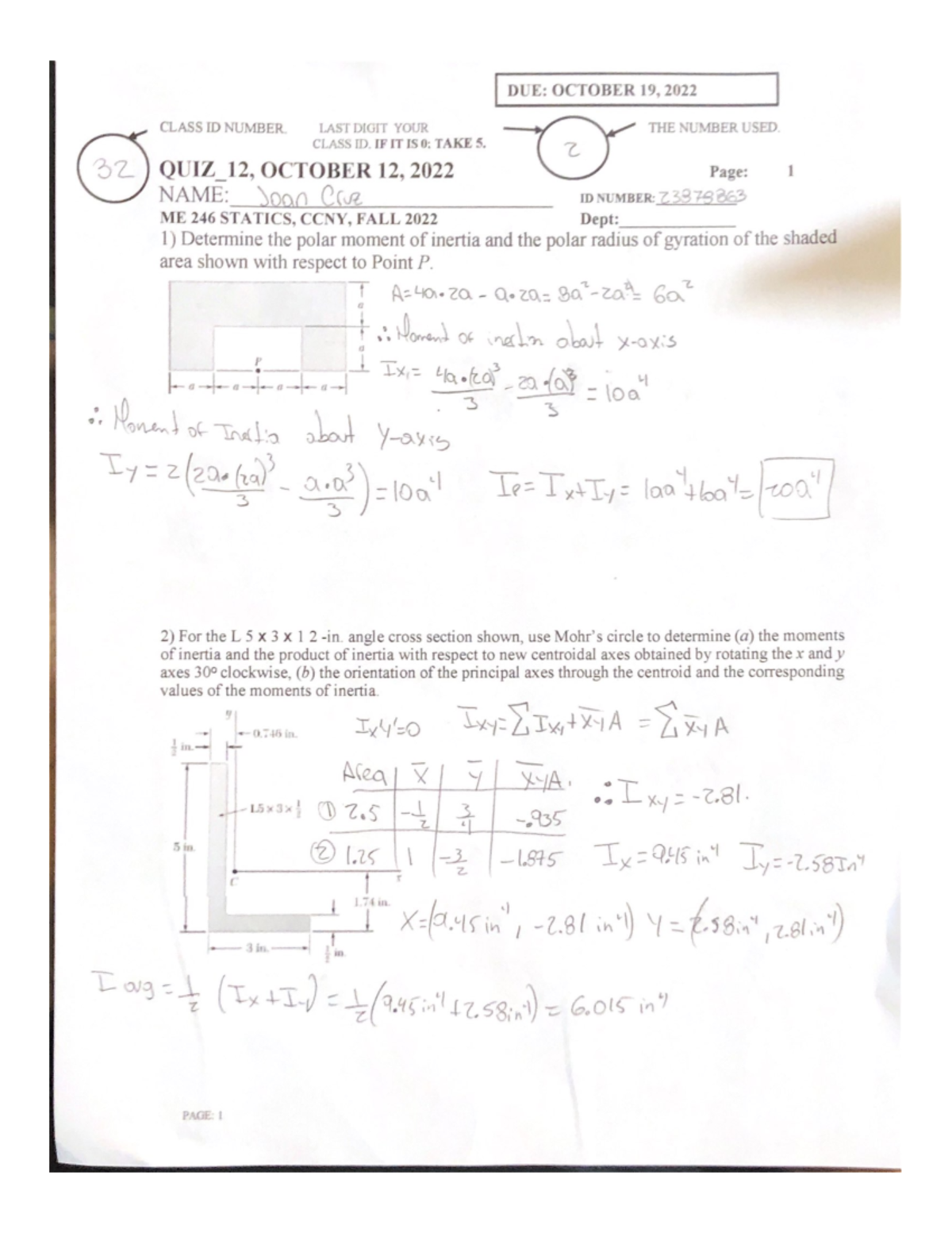 ME 246 Quiz 12Q - ME 24600 - Studocu