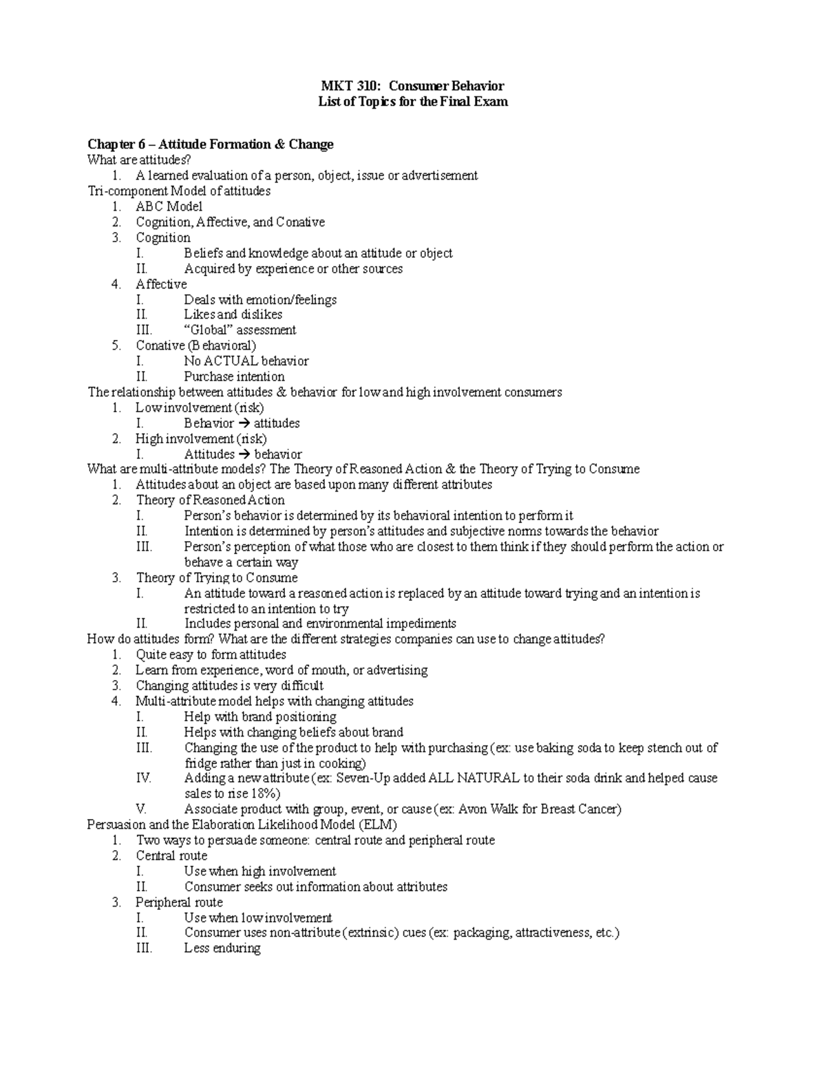 Final EXAM PREP MKT 310 Marketing Notes And Exam Preparation MKT final-exam-prep-mkt-310-marketing-notes-and-exam-preparation-mkt