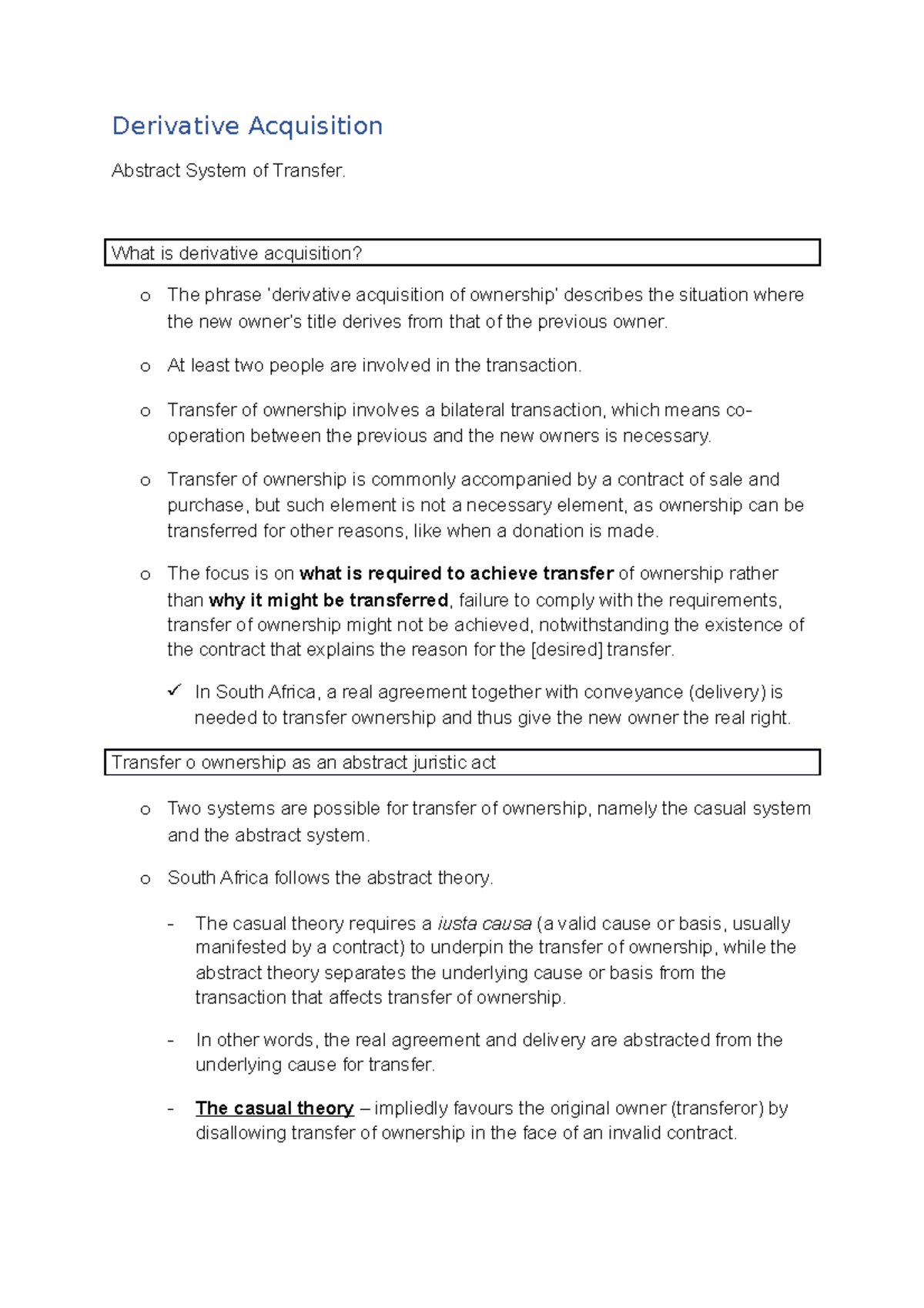 Prop L - Derivative acquisition - Derivative Acquisition Abstract ...