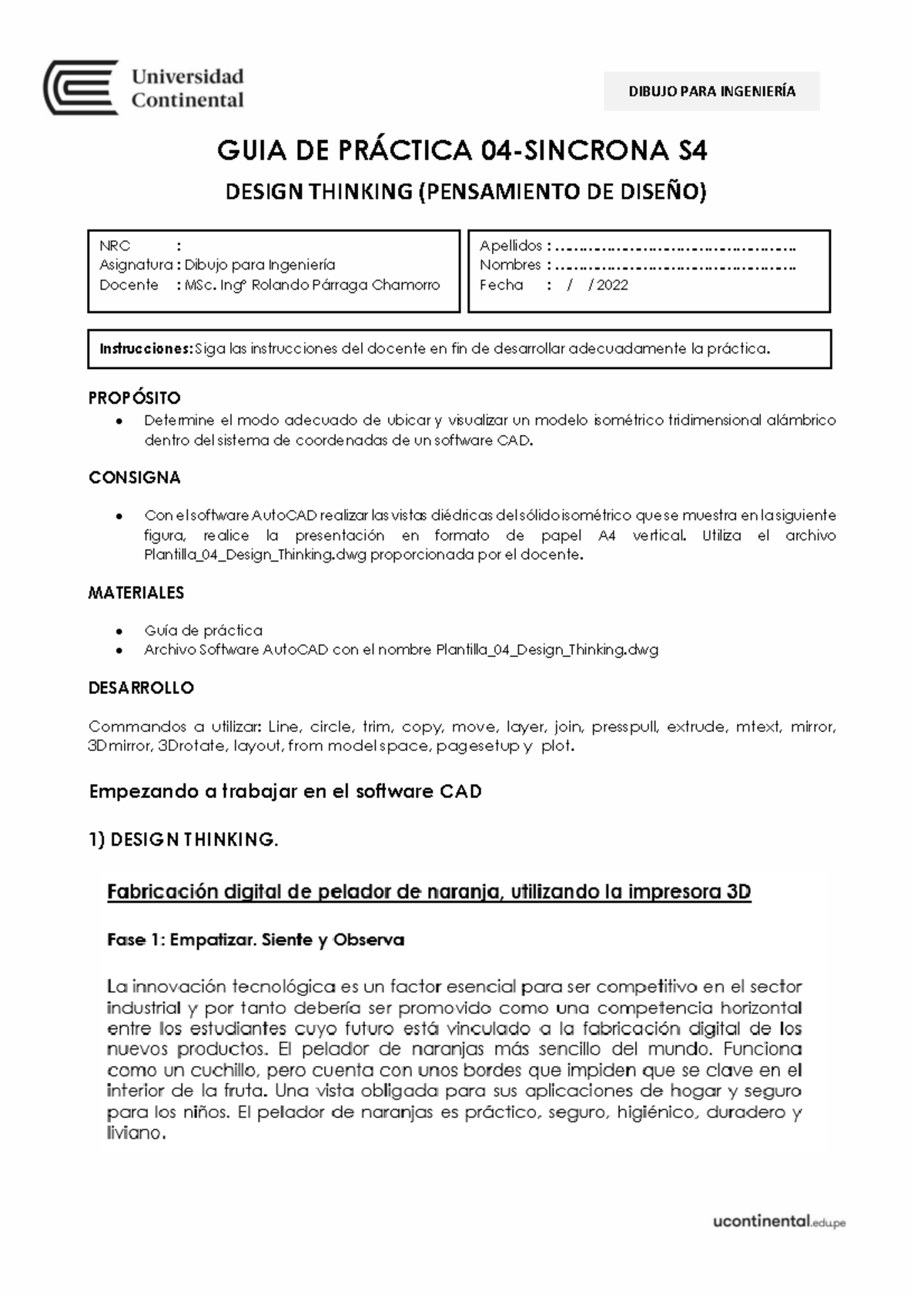 Semana Practica - GUIA DE PRÁCTICA 04 - SINCRONA S 4 DESIGN THINKING ...