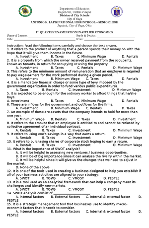 Second Summative TEST - SECOND SUMMATIVE TEST POLITICS AND GOVERNANCE A ...