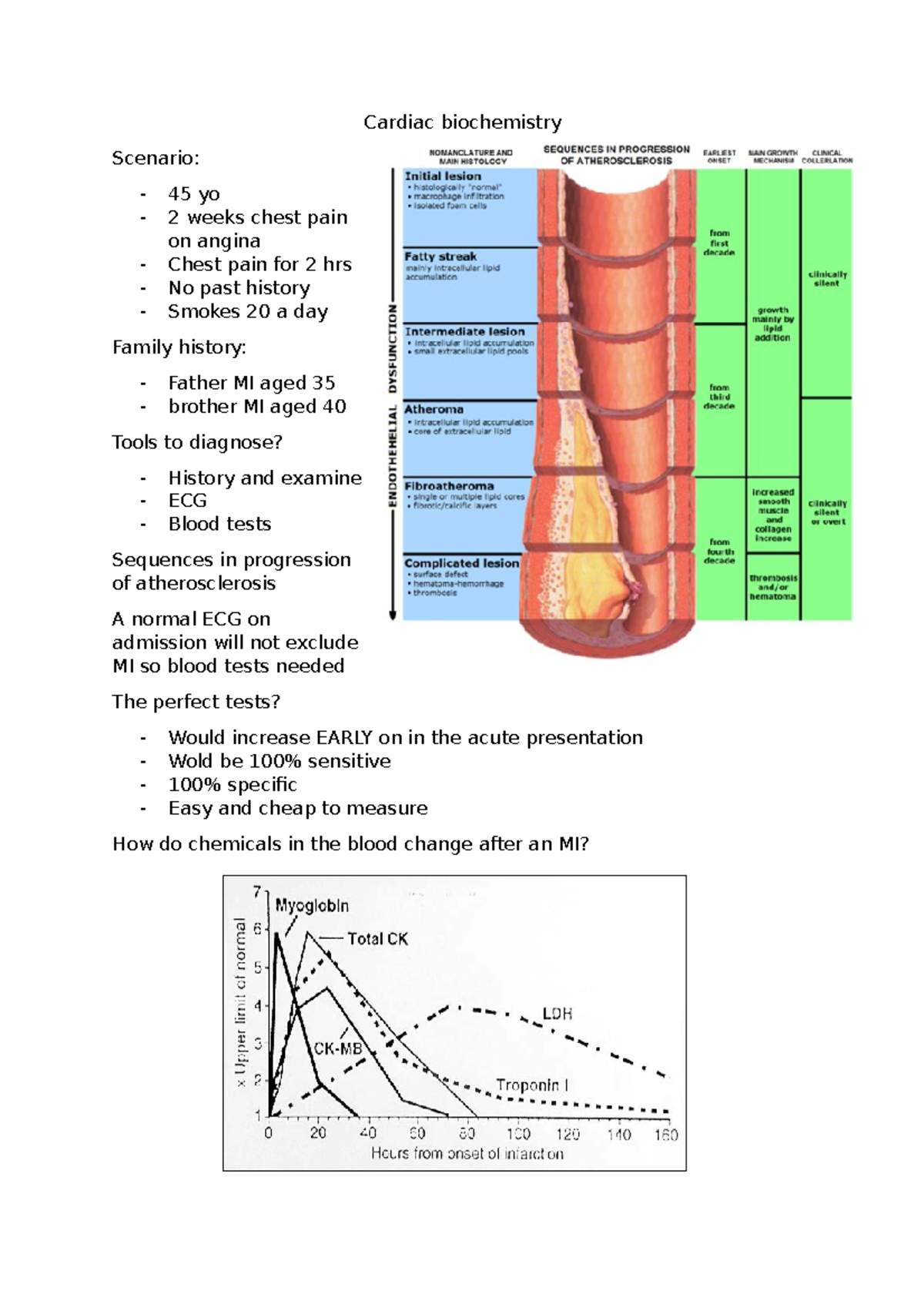 Cardiac biochemistry - Lecture notes Case 4 - Cardiac biochemistry ...