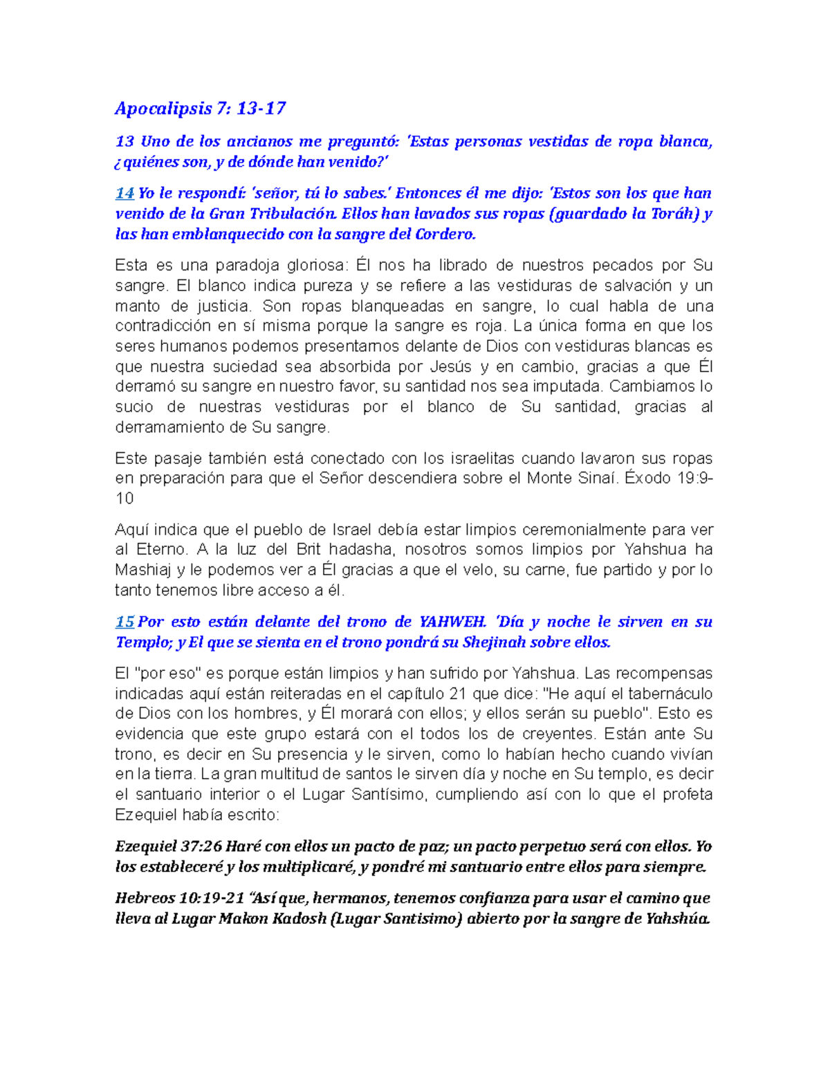 Apocalipsis 7-8 - metodo - Apocalipsis 7: 13- 13 Uno de los ancianos me ...