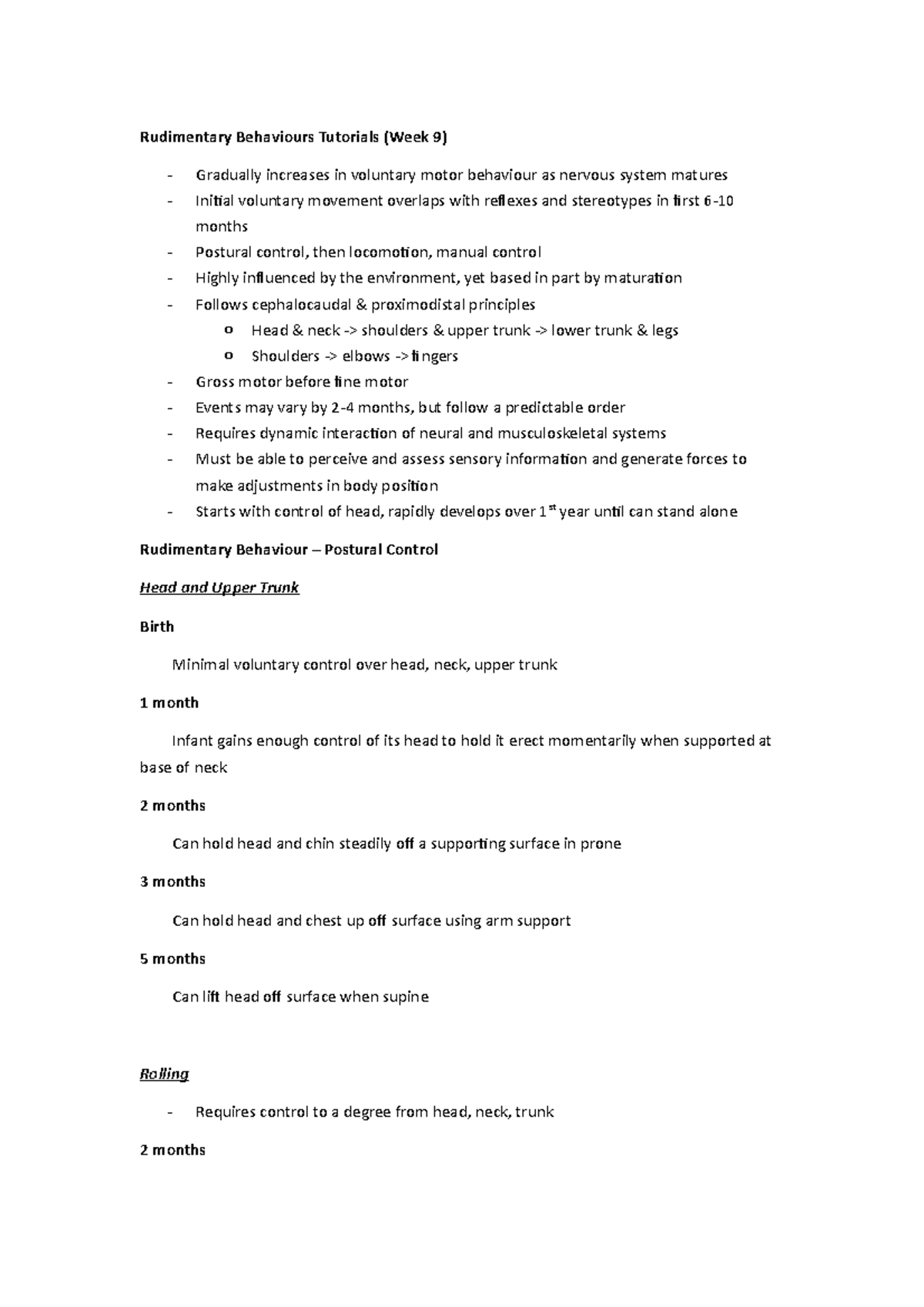 Rudimentary Behaviours Tutorials (Week 9) - Scooting, side crab-edging, walking on all 4’s By ...