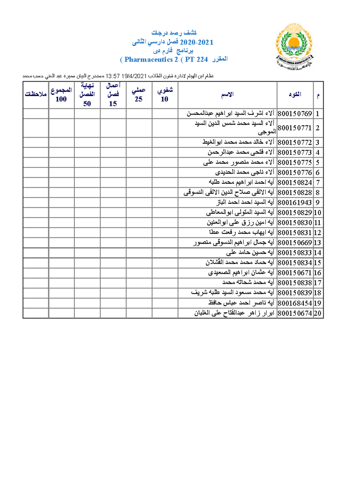 صيدلانيات 2 - Pharmaceutical Organic Chemistry III - 2021-2020 فصل ...