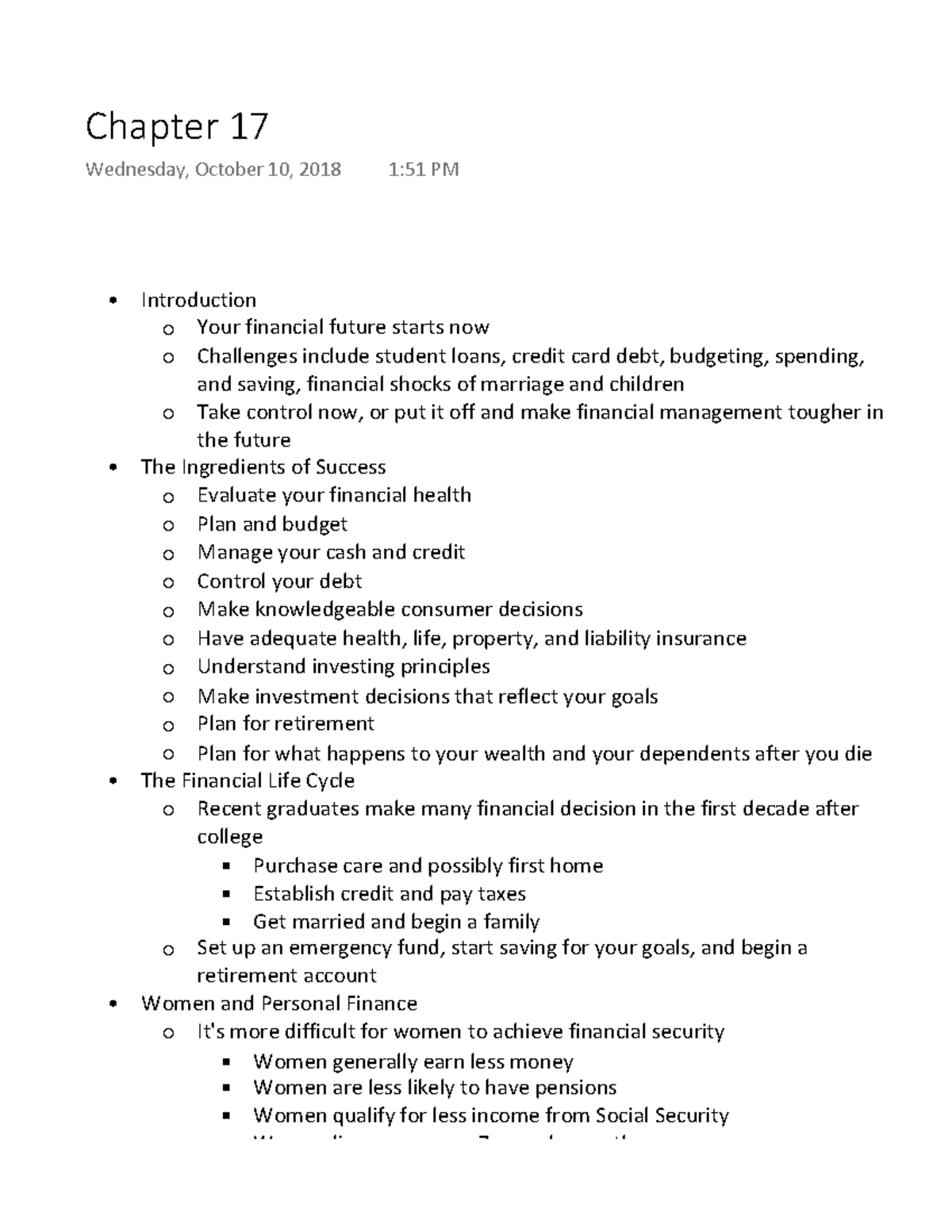 Chapter 17 Lecture Notes PFP - Chapter 17 Wednesday, October 10, 2018 1 ...