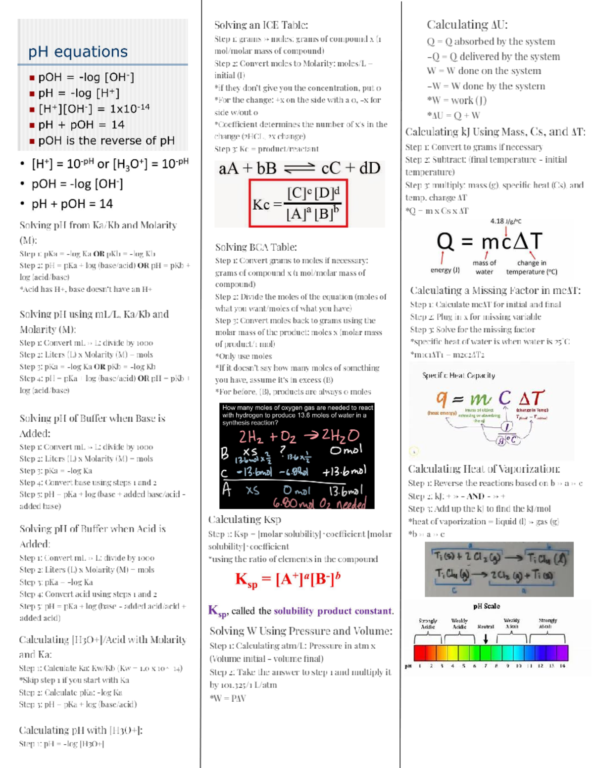 Cheat Sheet Chem Exam #4 - CHEM25 - Studocu