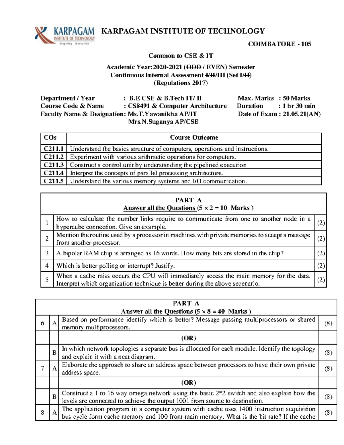 question paper for DAA - Studocu