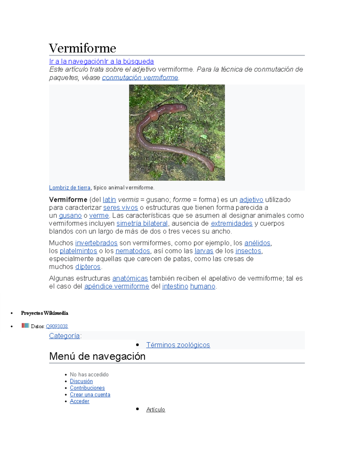 Vermiforme - Apuntes 1 - Vermiforme Ir a la navegación Ir a la búsqueda ...
