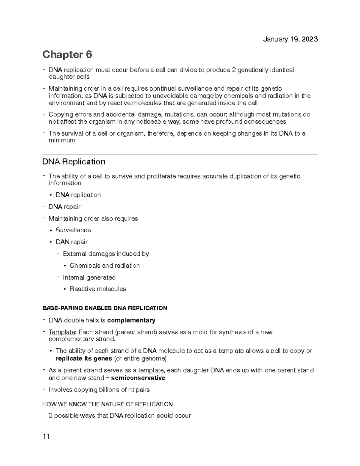 Chapter 6 Biom 2131 Lecture Textbook Notes Textbook Essential Cell Biology 4e Alberts