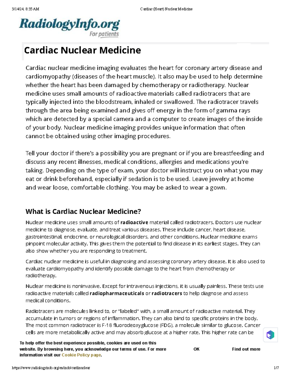 Cardiac (Heart) Nuclear Medicine - Cardiac Nuclear Medicine Cardiac ...
