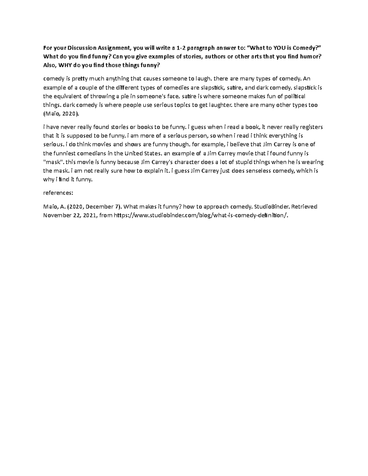 Engl 1405 unit 2 discussion post - Copy - For your Discussion ...