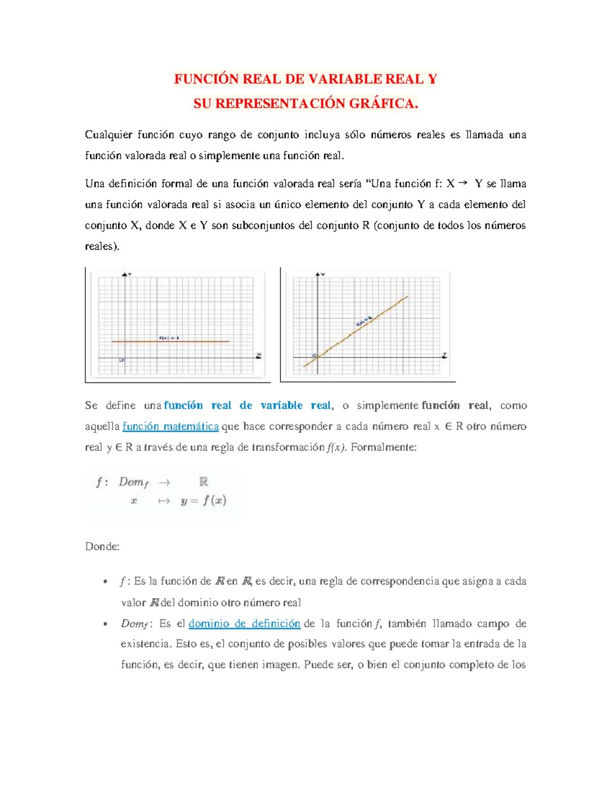 R126544 - Materia de gráficos - FUNCIÓN REAL DE VARIABLE REAL Y SU ...