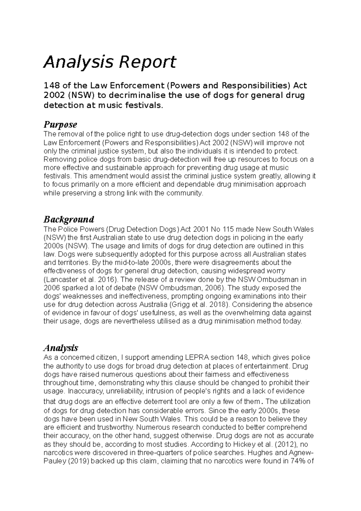 Analysis Report - An assessment to guide you. - Analysis Report 148 of ...