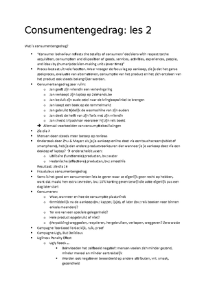 Inhoudstafel Consumentengedrag - HOOFDSTUK 8: PERCEPTIE ...