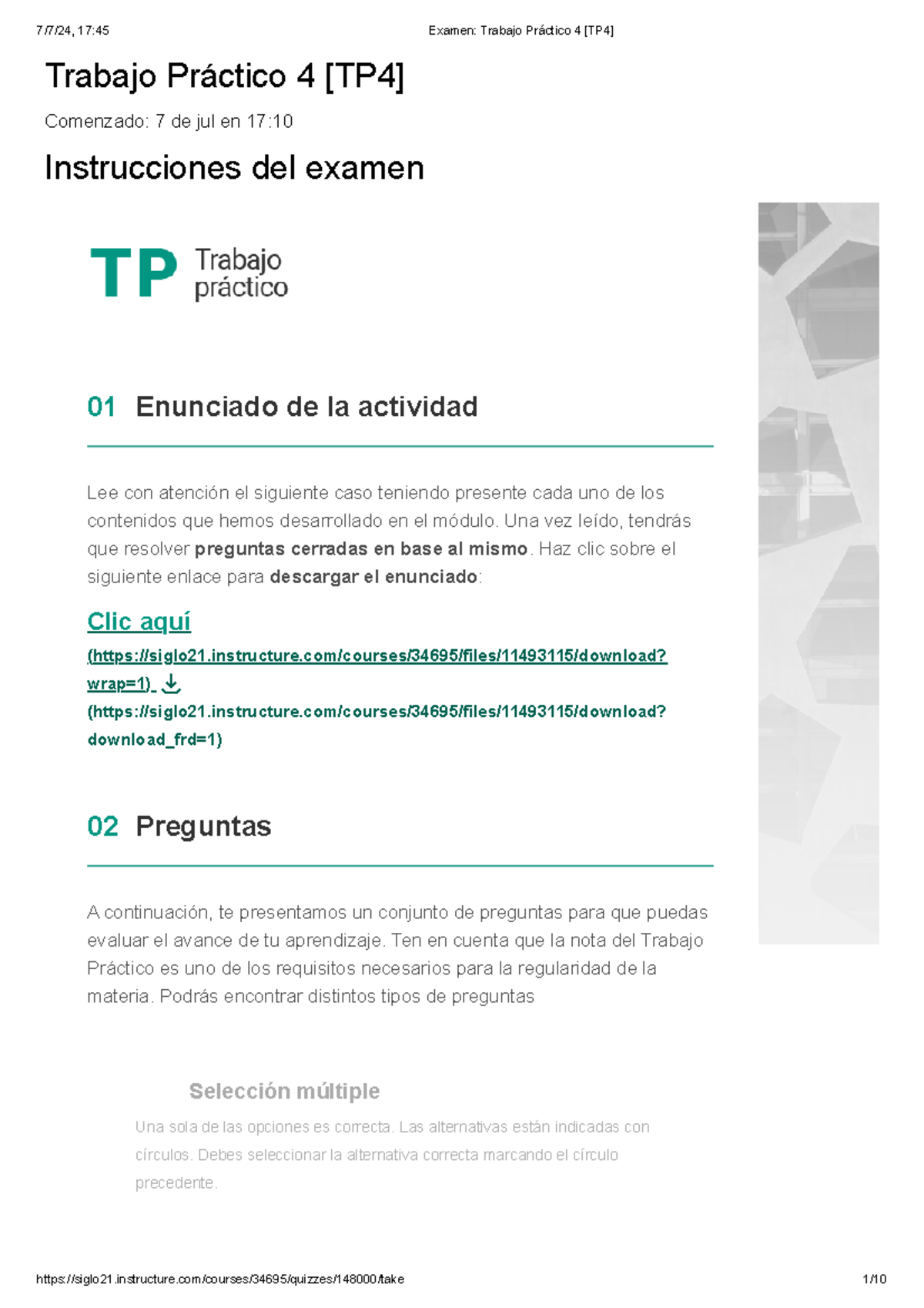 Examen Trabajo Práctico 4 [TP4] diseño y evaluacion de puestos - Trabajo Práctico 4 [TP4 ...