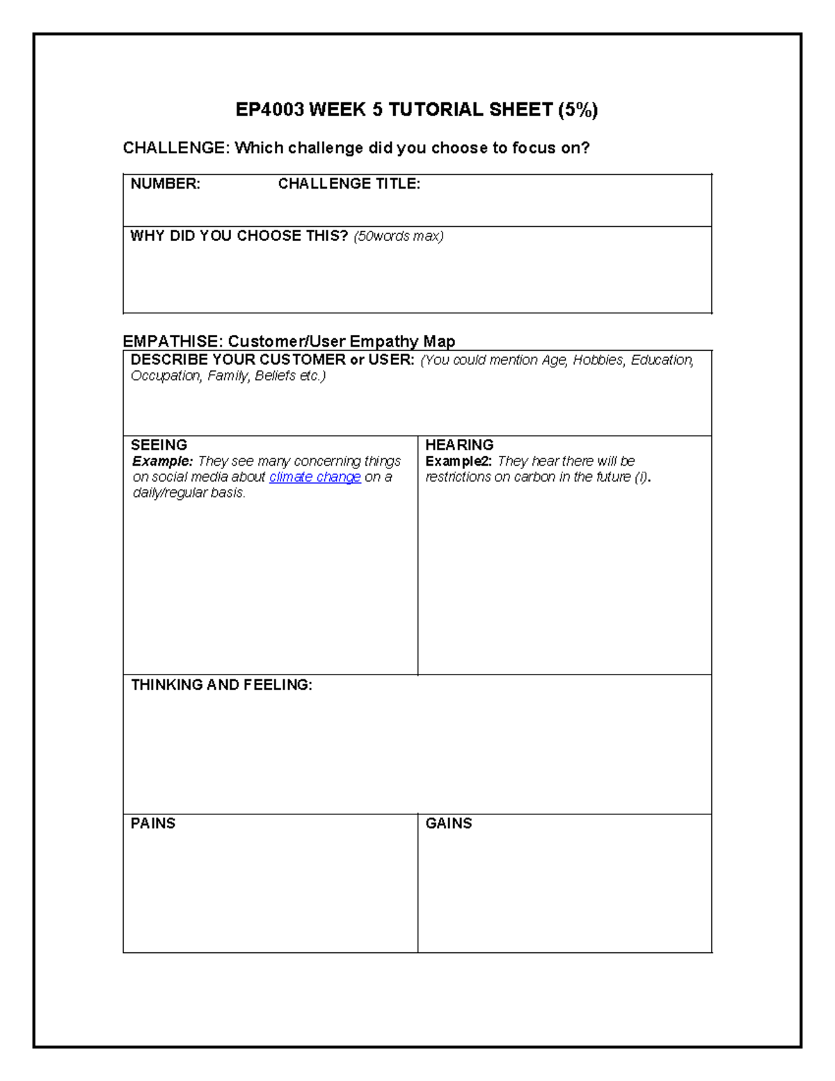 Tutorial Week 5 Ep4003 Week 5 Tutorial Sheet 5 Challenge Which