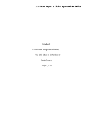 CJ-120 Module One Journal - 1-3 module one Journal Mita Patel Southern ...