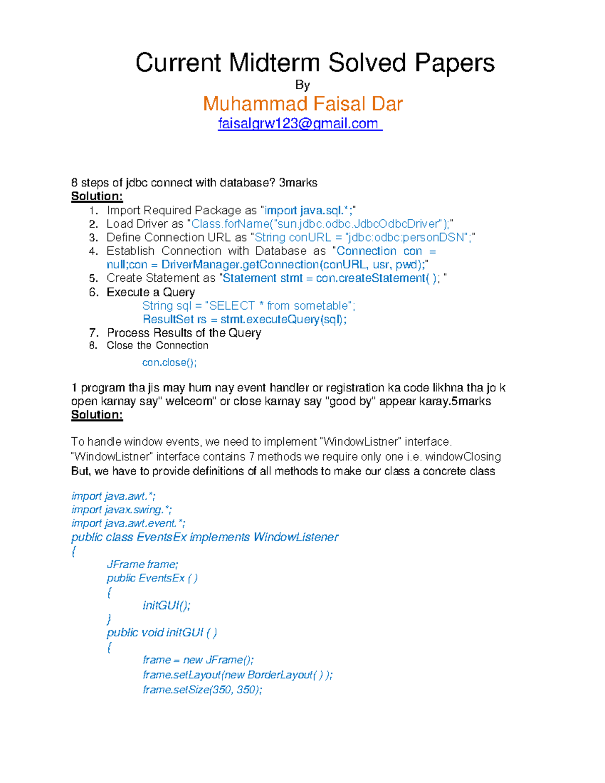 CS506 Current Midterm papers - Current Midterm Solved Papers By Muhammad Faisal Dar - Studocu