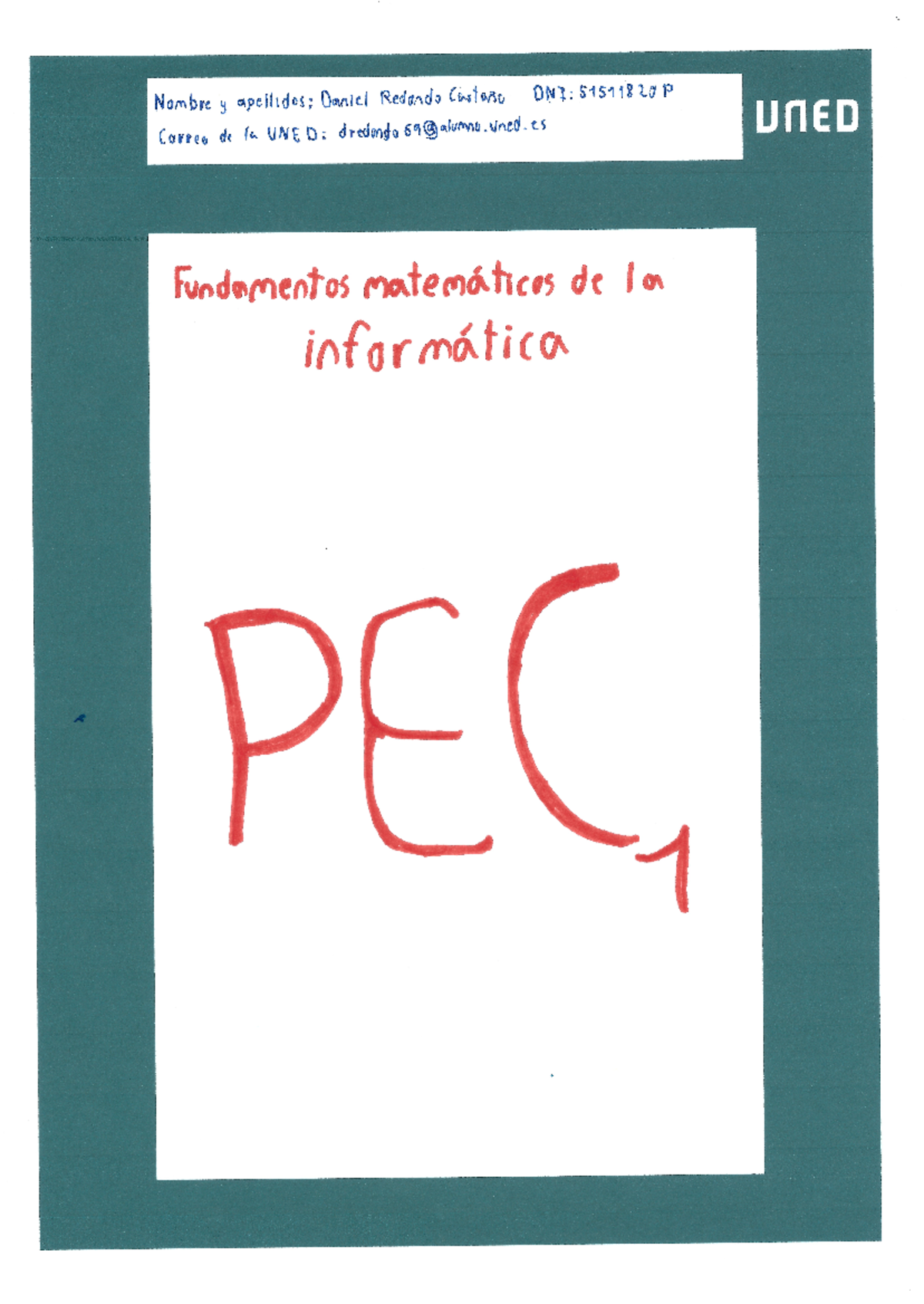 PEC1 Matemáticas 1ºaño - Matemáticas - Studocu