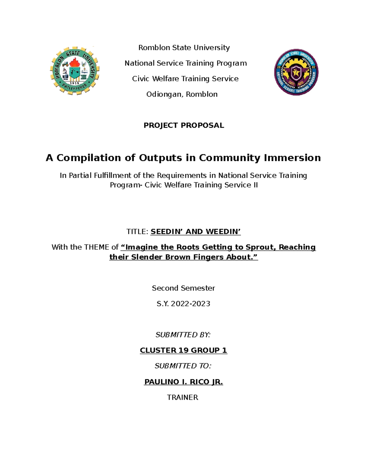 K NSTP - kffg - Romblon State University National Service Training ...