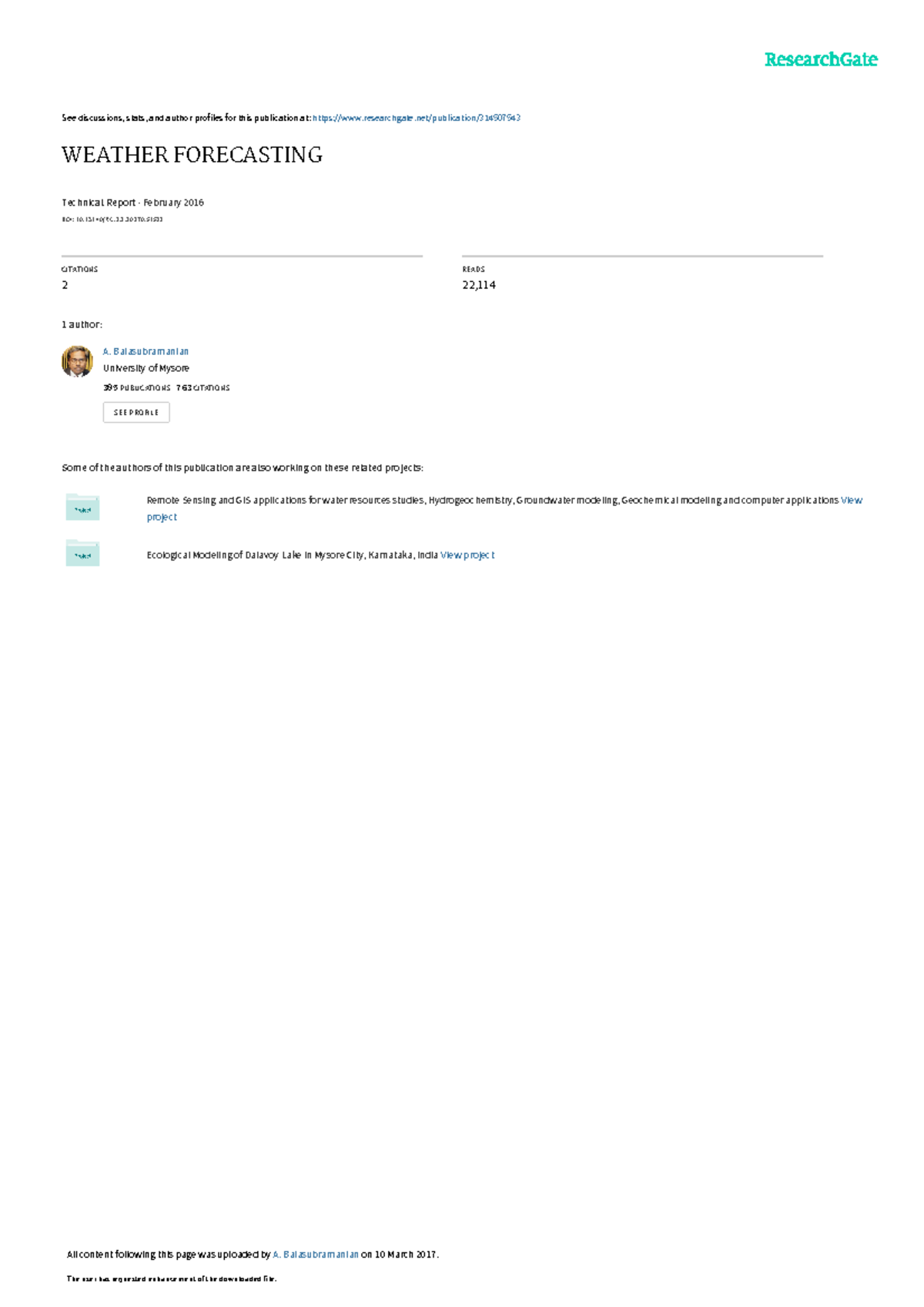 Weatherforecasting - See discussions, stats, and author profiles for ...