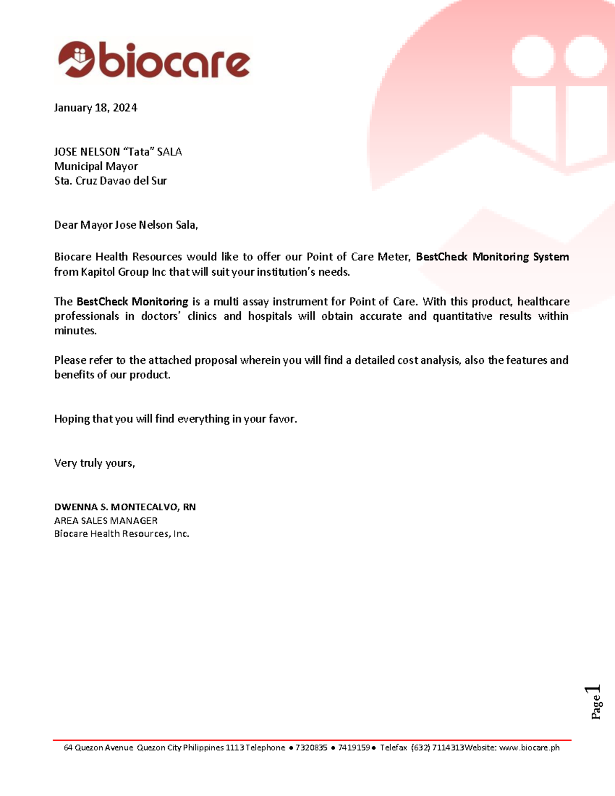 PQ DSM 20240117 Bestcheck 2 in 1 and 3 in 1 Proposal Mayor TATA SALA ...