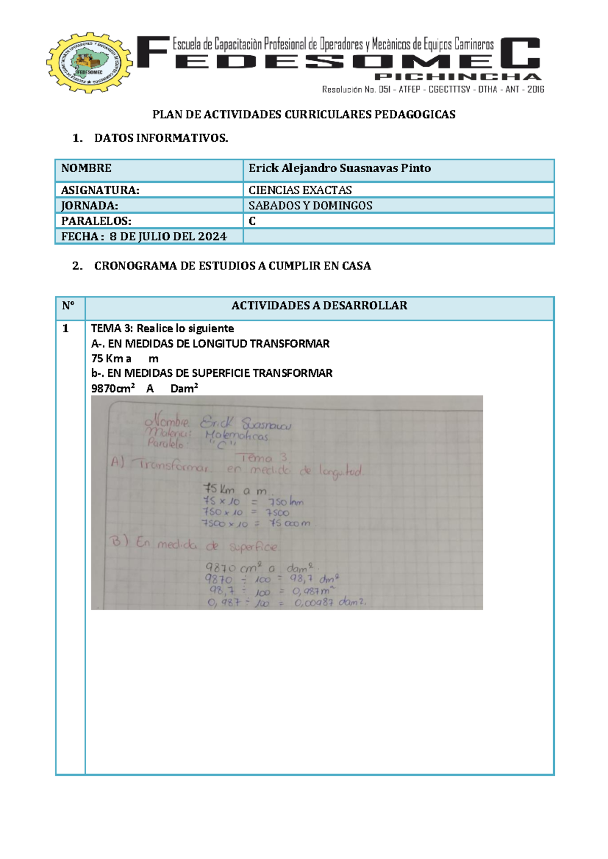 Ejercicios de medidas de volumen para matematicas - mate nivelacion ...