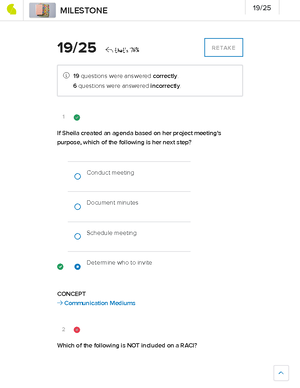 Milestone 4-20 out of 21 correct - 1 CONCEPT → Project Life Cycle ...